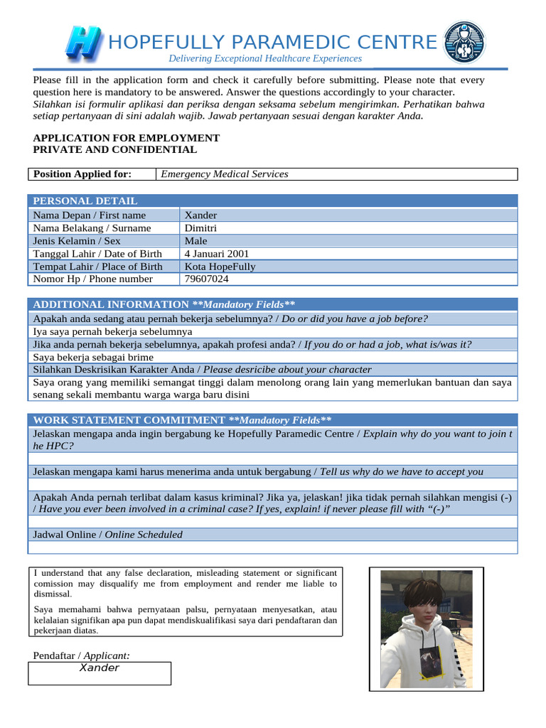 Form Application | PDF