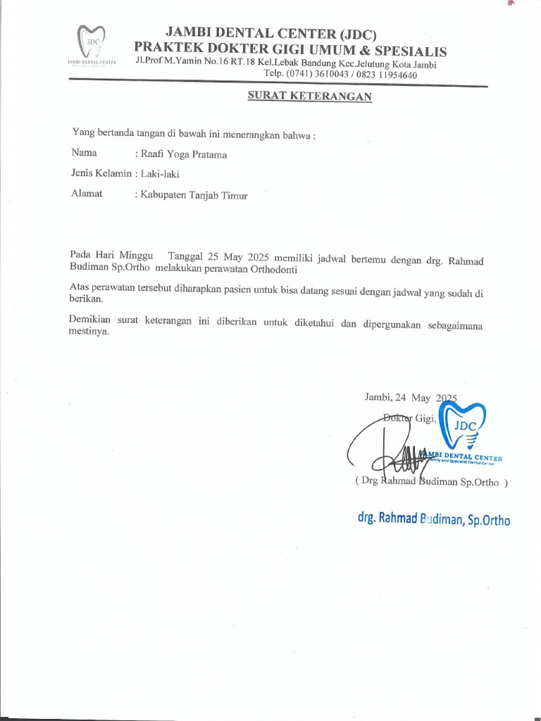Surat Izin Rafi | PDF