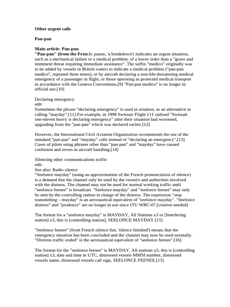 Mayday and Other Emergency | PDF | Aviation Safety | Aviation