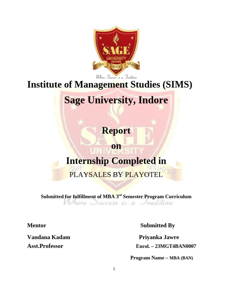 Updated - Internship - Report MBA 3rd Sem | PDF | Expense | Payroll
