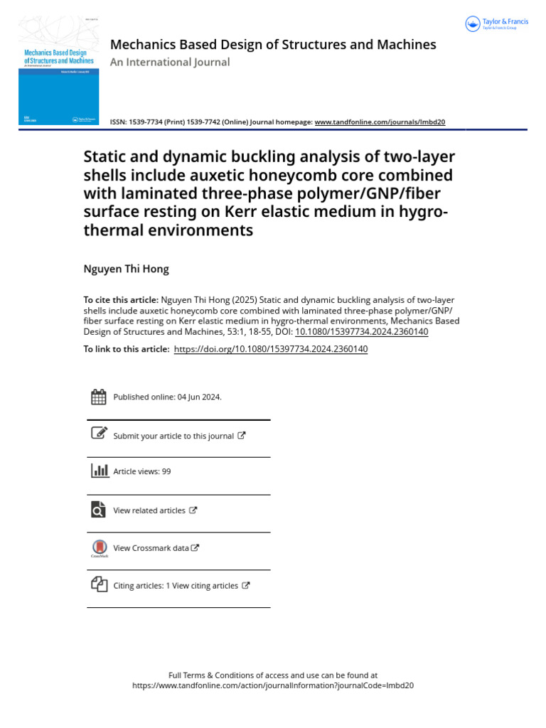 Static and Dynamic Buckling Analysis of Two-Layer Shells Include ...