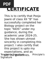 Class 12TH Biology Project | PDF | Hiv/Aids | Management Of Hiv/Aids