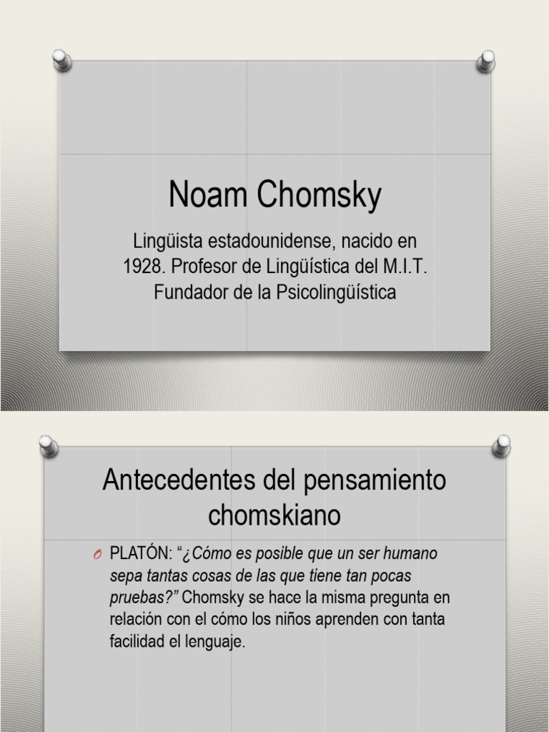 Noam Chomsky | PDF | Lingüística | Noam Chomsky