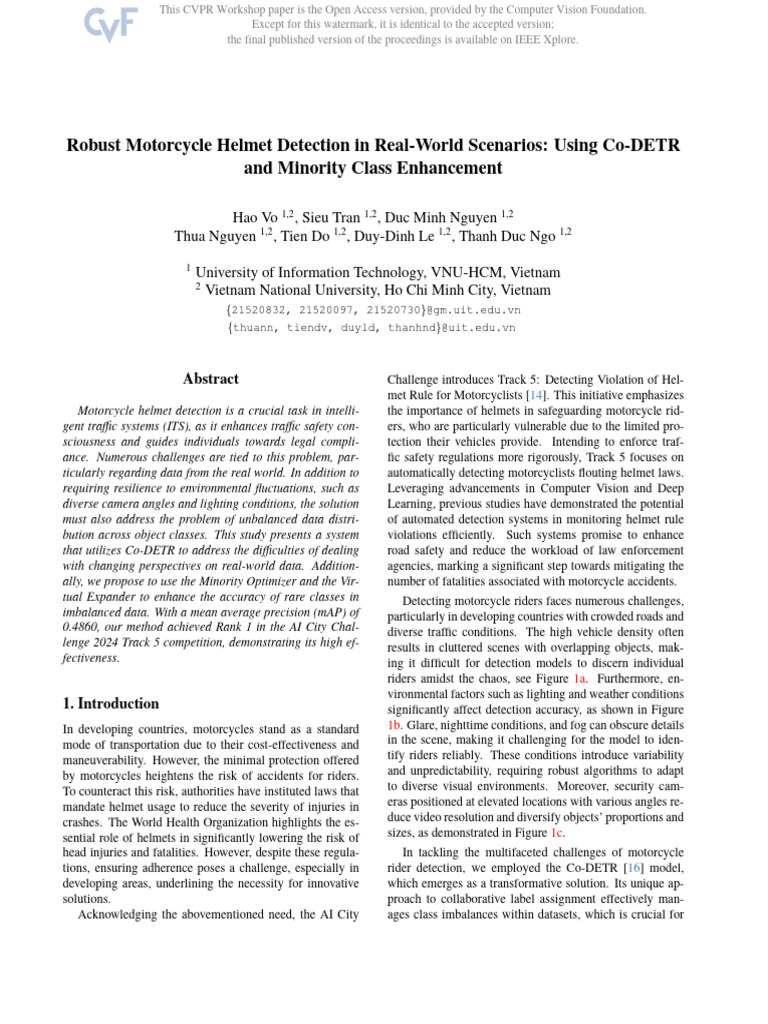 Vo Robust Motorcycle Helmet Detection in Real-World Scenarios Using Co ...