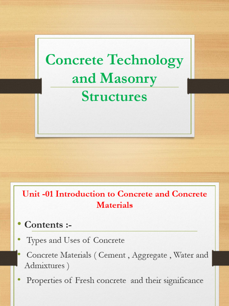 Concrete Materials and Properties Guide | PDF | Concrete | Construction ...