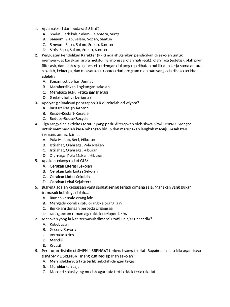 Apa Maksud Dari Budaya 5 S Itu | PDF
