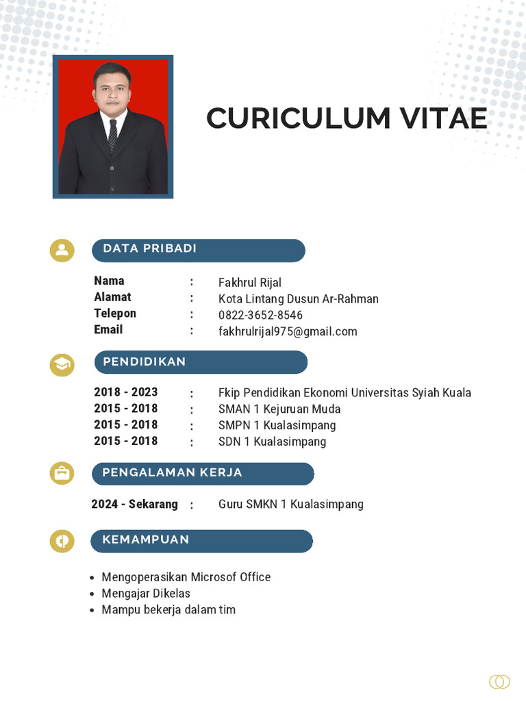 CV Fakhrul Rijal | PDF