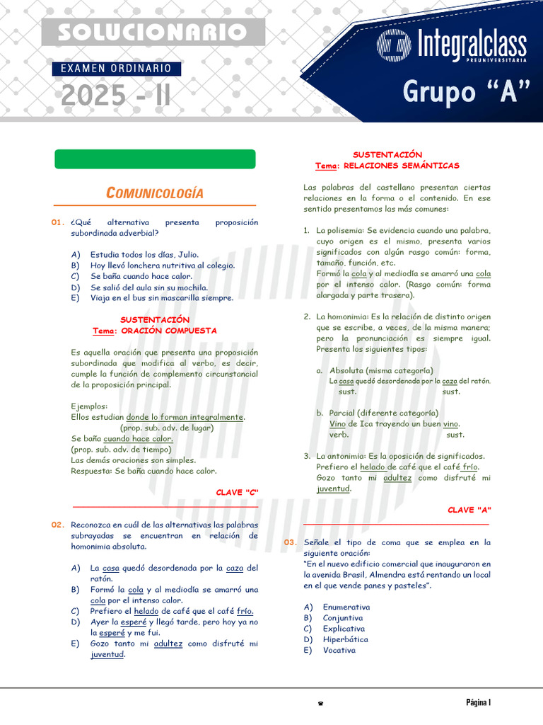 Grupo "A": Solucionario | PDF | Yeti | Verbo