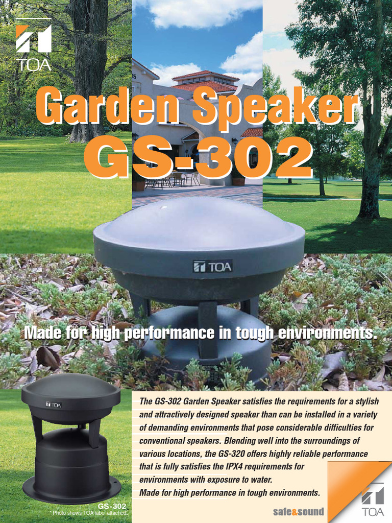 587 Gs 302 Garden Speaker Brochure Brochure | PDF | Loudspeaker | Electricity