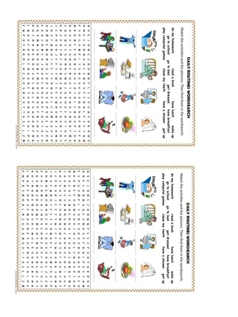 Rutina Sopa de Letras | PDF