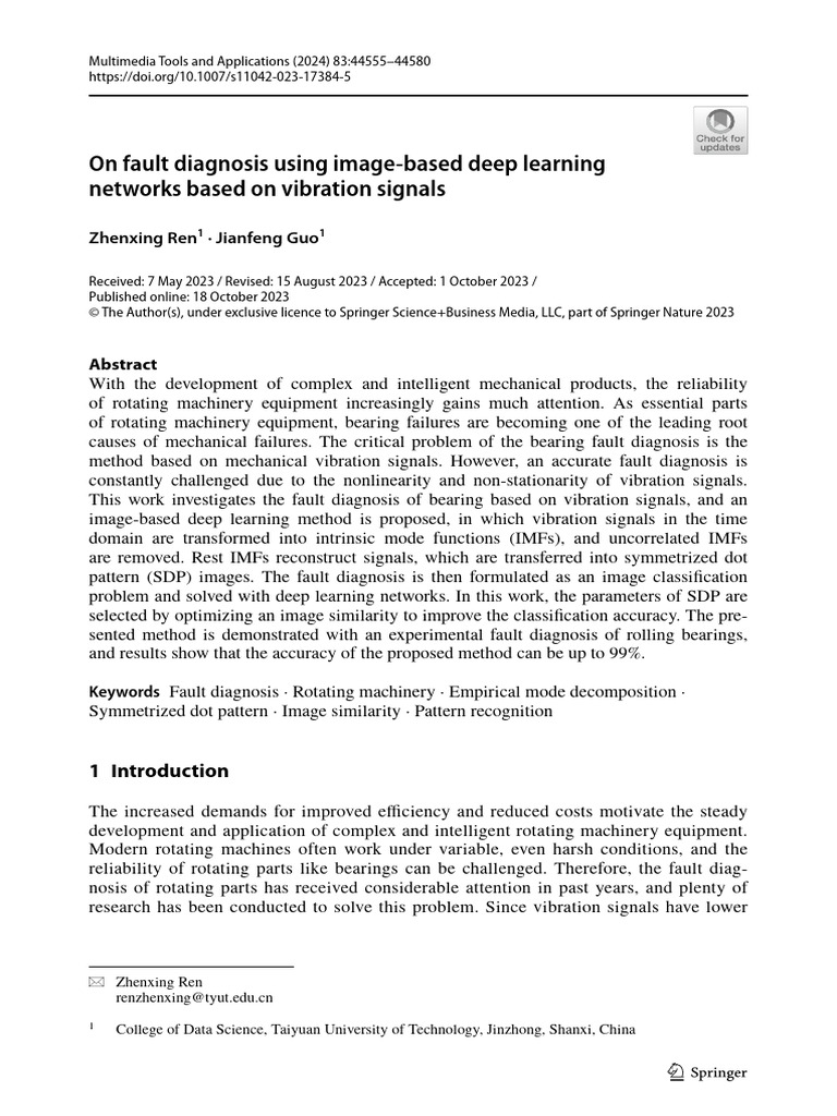 Image-Based Deep Learning for Fault Diagnosis | PDF | Deep Learning ...