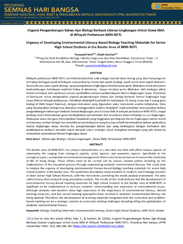 Prosiding Sele & Santiari 13 Januari 2025 | PDF