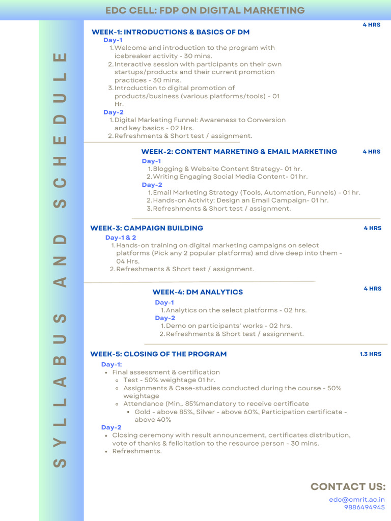 Digital Marketing Course Syllabus | PDF | Digital Marketing | Business ...