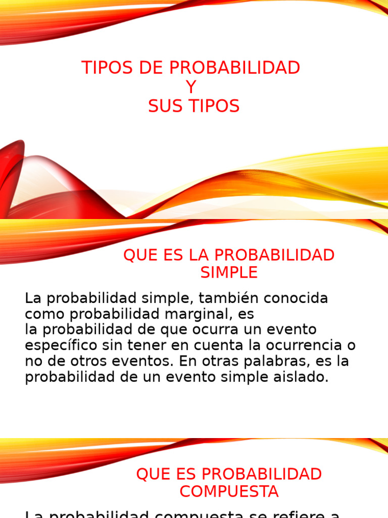 Tipos de Probabilidad: Simple y Compuesta | PDF | Probabilidad | Axioma