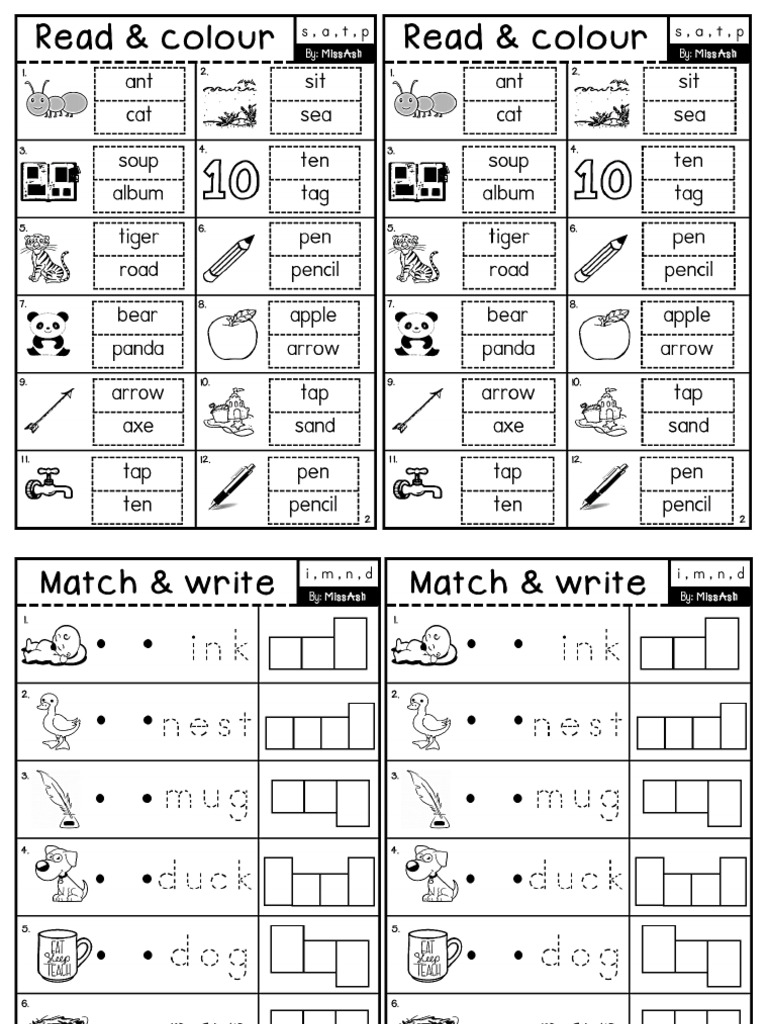 Phonics Worksheet (Week 1) | PDF