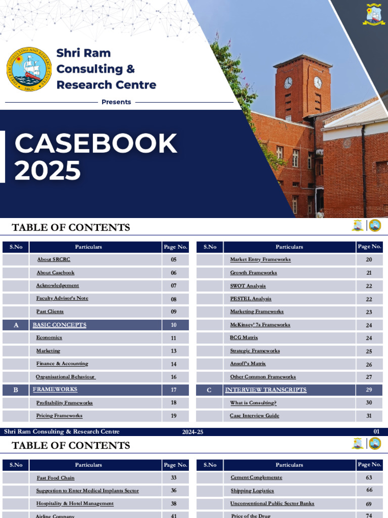 SRCC Casebook 2025 Overview | PDF | Inflation | Expense