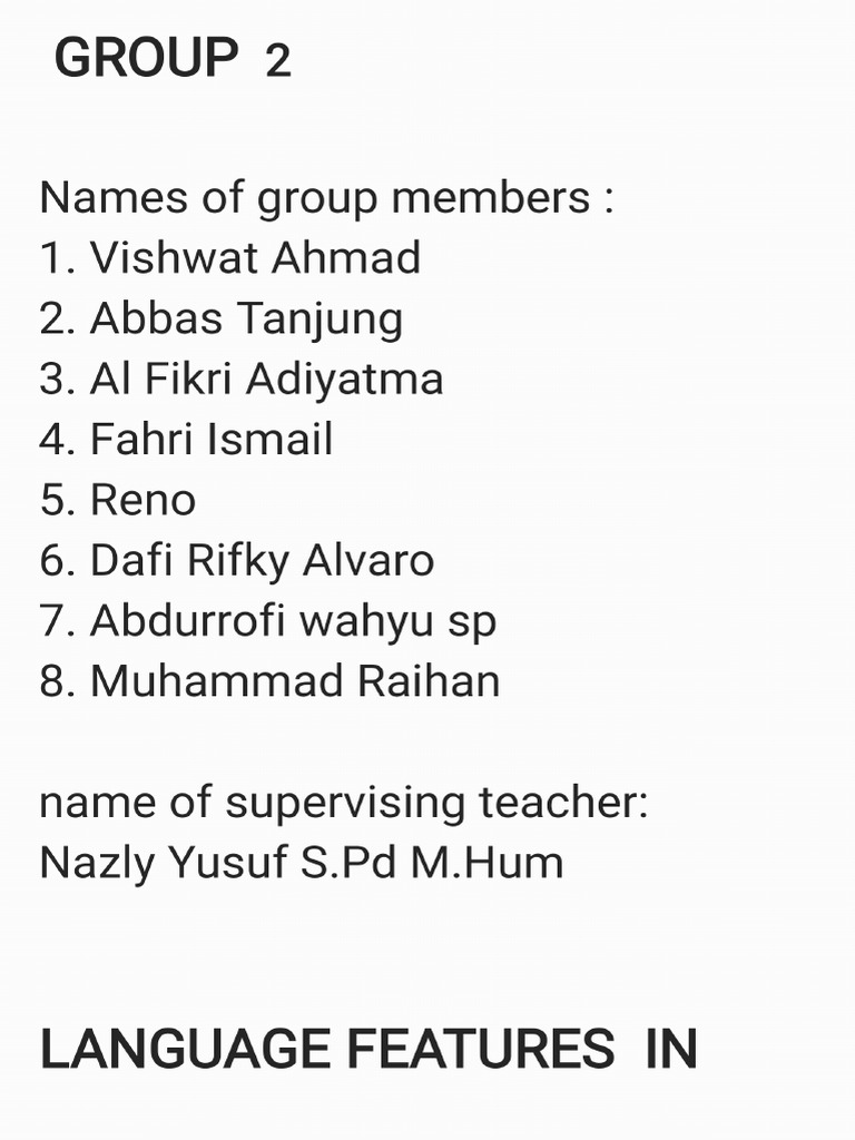 Language Features in Analytical Exposition Text Kelompok 2 | PDF