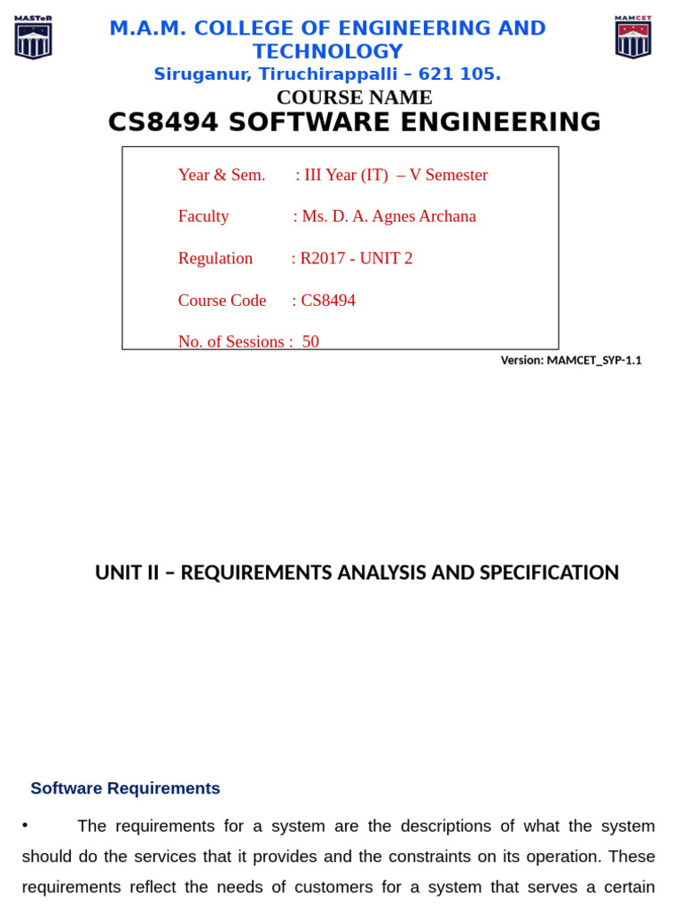 Unit 2 OOSE | PDF | System | Specification (Technical Standard)
