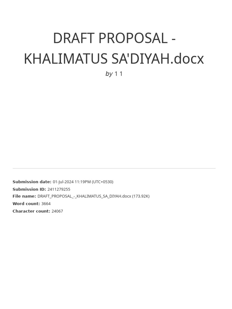 Porposal Khalimatus Sadiyah | PDF