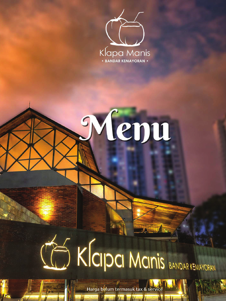 Menu Klapa Manis Kemayoran 2025 | PDF