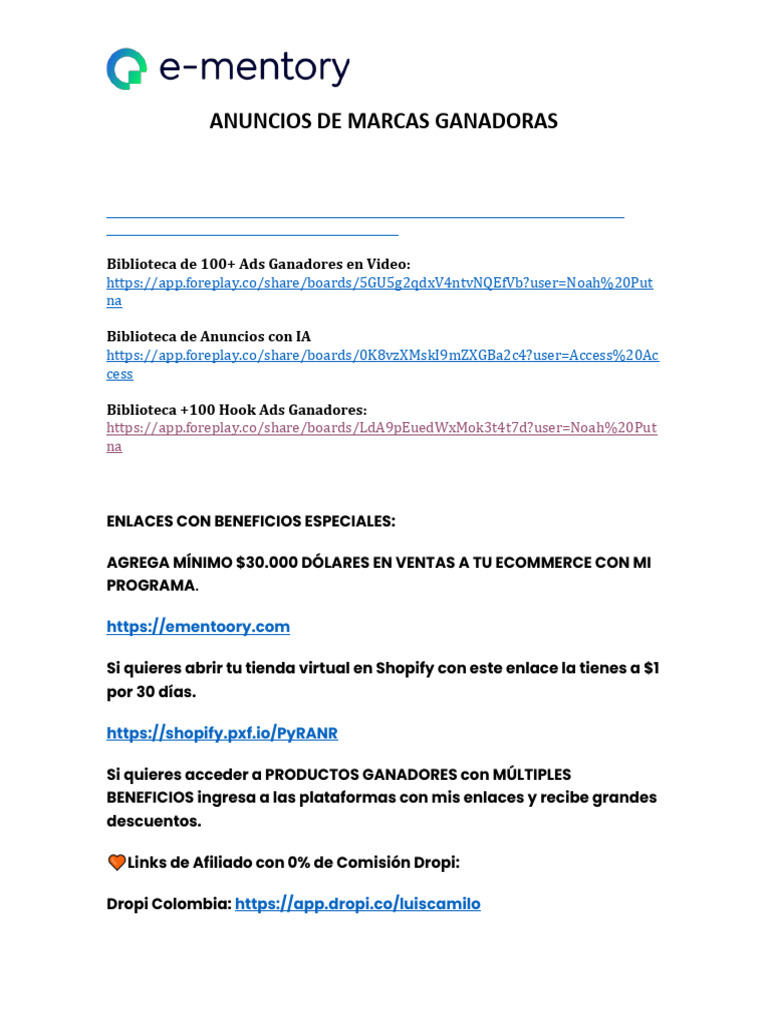 Anuncios de Marcas Ganadores | PDF