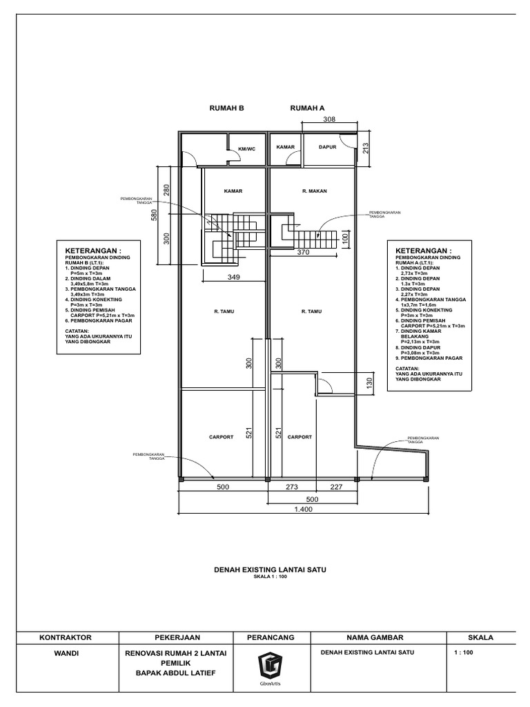 Denah Eksisting LT1 | PDF