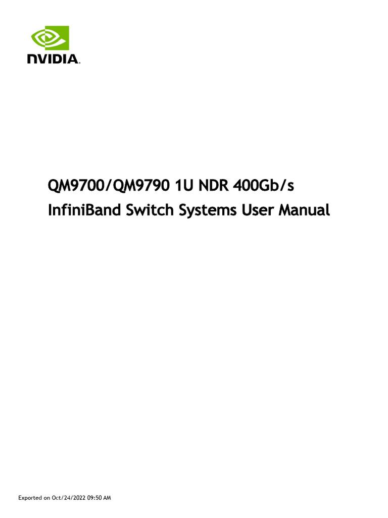 QM9700/QM9790 User Manual | PDF | Computer Network | Ip Address
