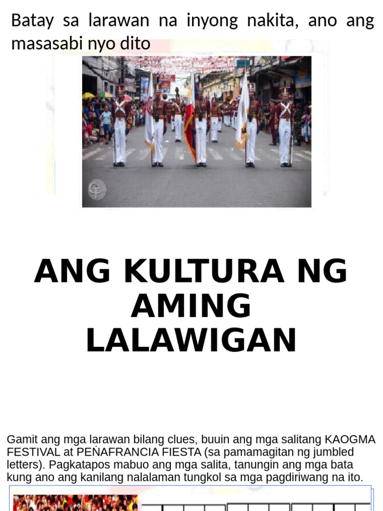 Aral Pan Grade 3 Ang Aming Kultura | PDF