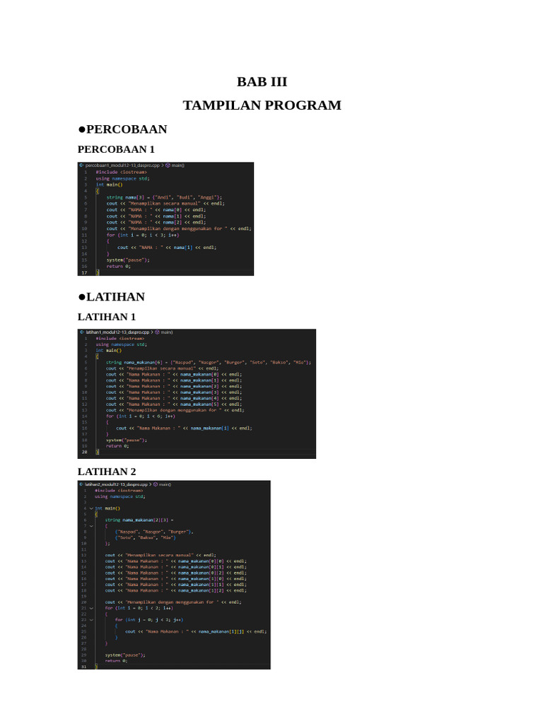 Materi 12-13 Array | PDF