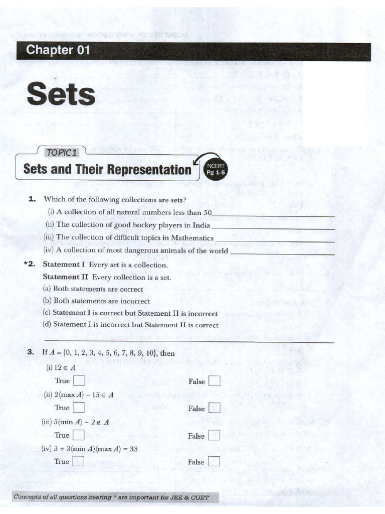 Topic 1 - Sets | PDF