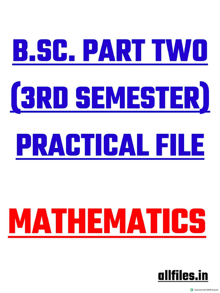 BSC MATHS 3rd Semester | PDF