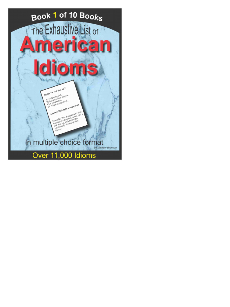 Book 1 American Idioms | PDF | Amazon Kindle | Idiom