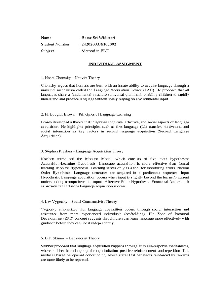 Task 3 (Direct Method) | PDF | Language Acquisition | Second Language Acquisition