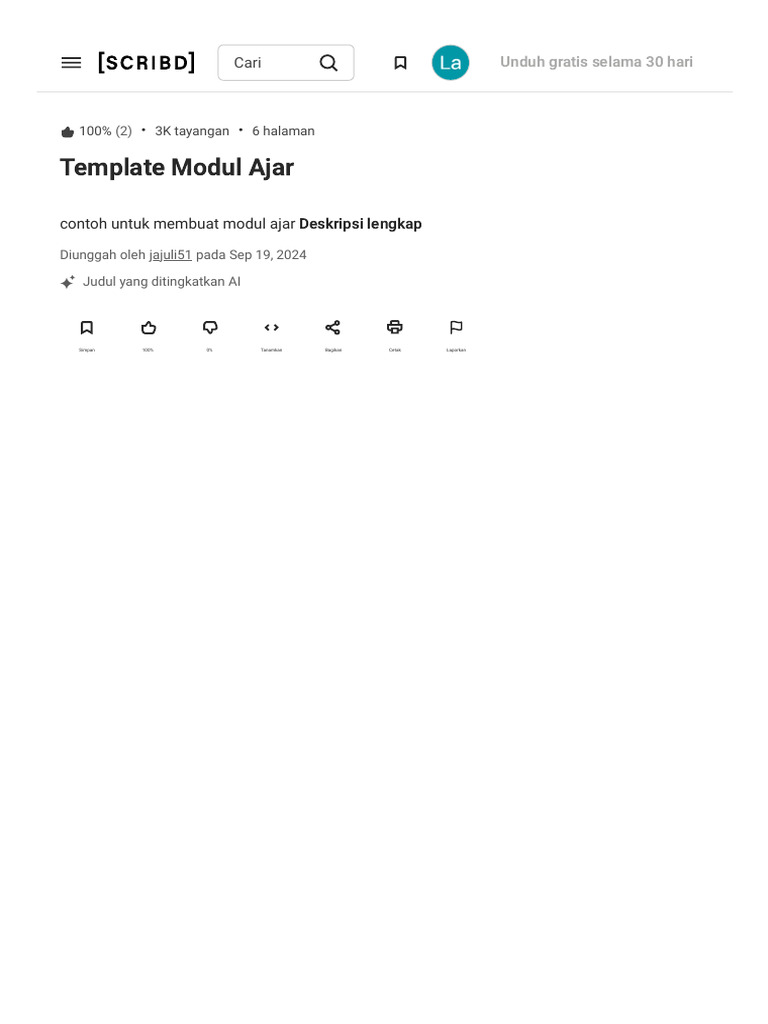 Template Modul Ajar - PDF | PDF