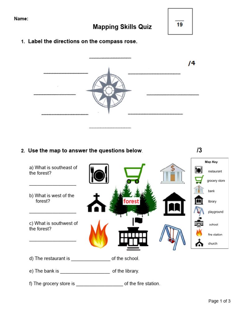 Mapping Skills Quiz Original | PDF