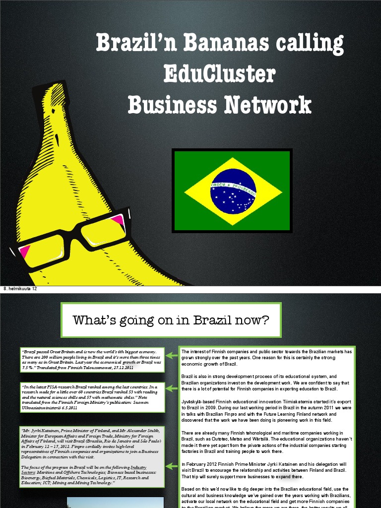 Brazil - N Bananas Calling EduCluster | PDF | Finland | Brazil