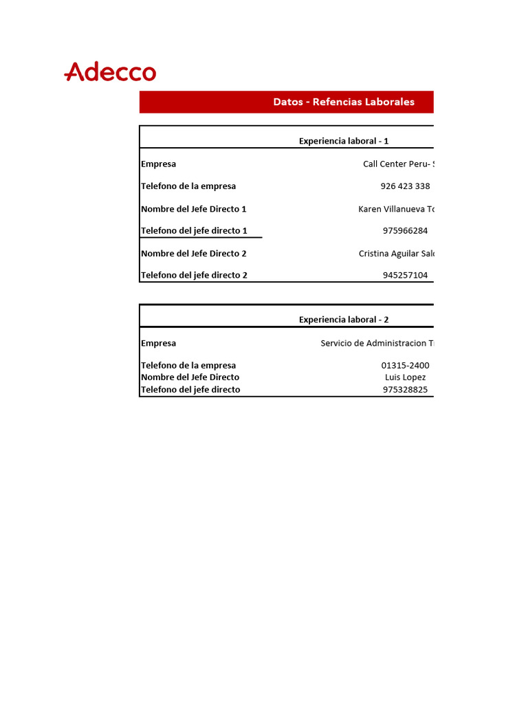Solicitud de Referencias Laborales | PDF