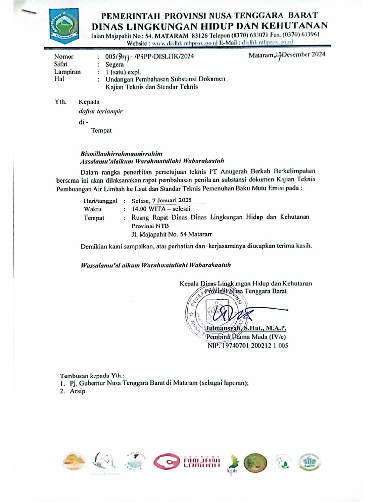 Surat Undangan Pertek PT ABB | PDF