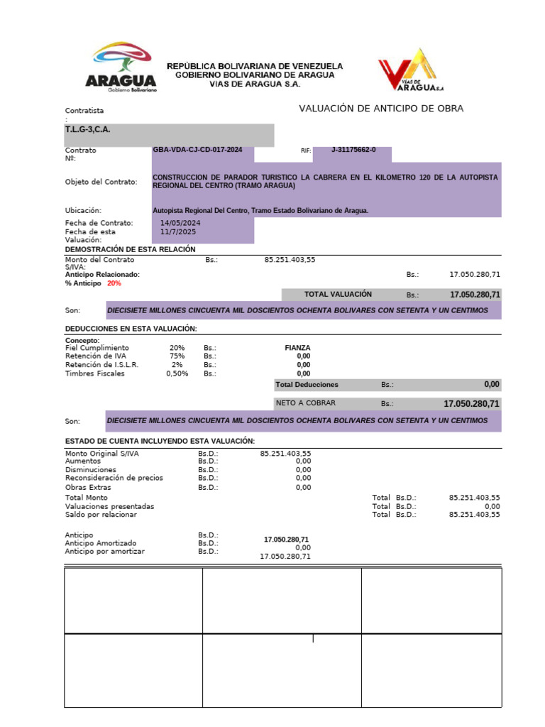 Carátula Val Anticipo20 TLG | PDF | Economias