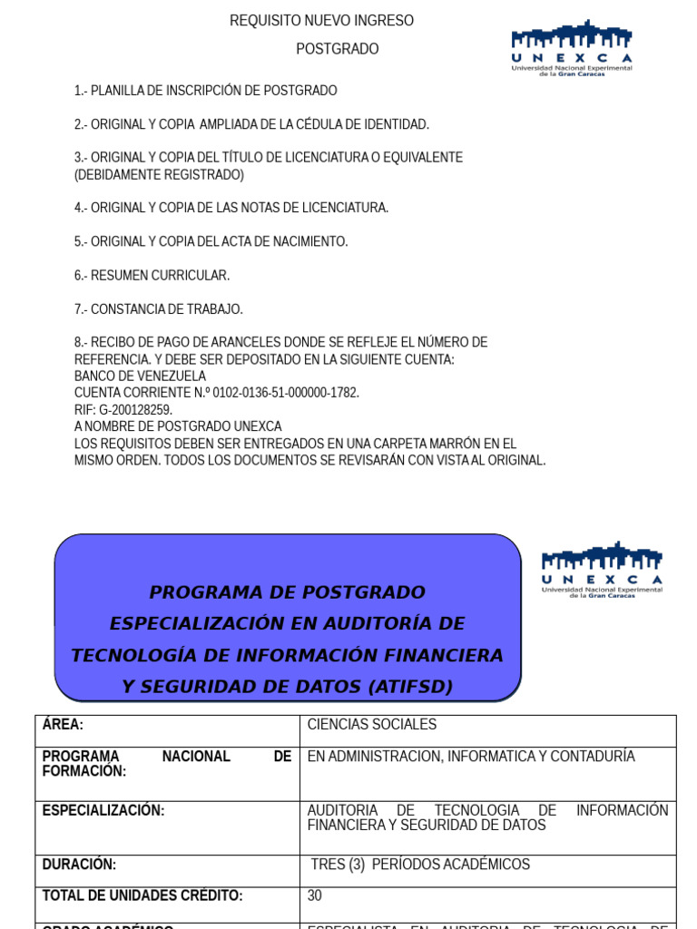Requisitos Postgrado | PDF