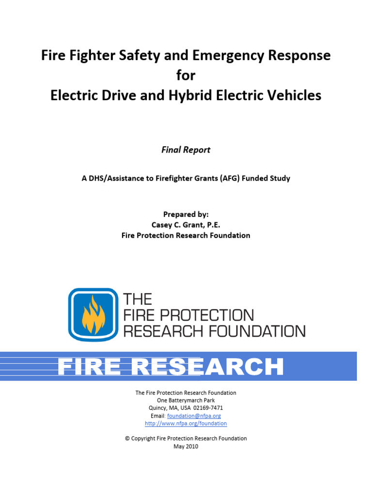 FireFighter Safety Emergency Response Electric Drive and Hybrid ...