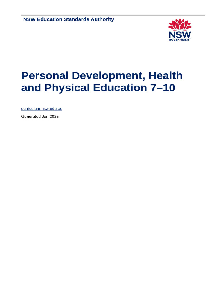 PDHPE Stage 5 Syllabus Overview | PDF | Psychological Resilience ...