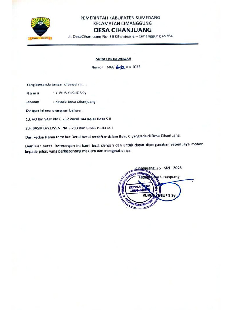 Surat Keterangan | PDF