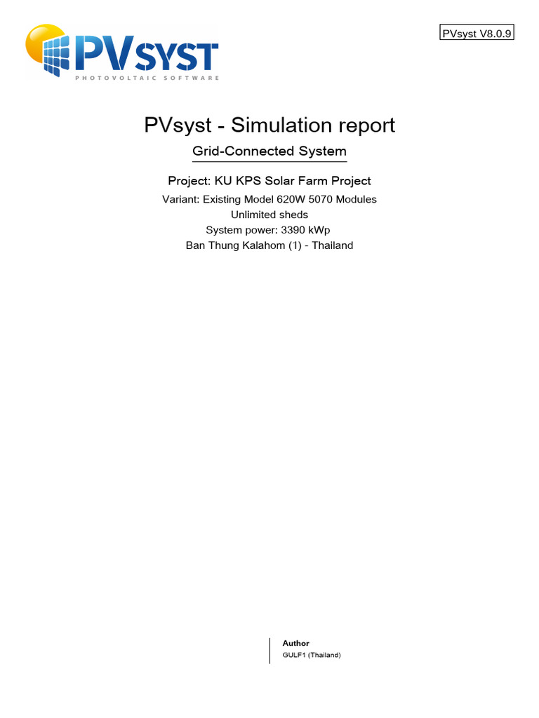 KU KPS Solar Farm Project - Project - Vc0-Report | PDF | Photovoltaic ...