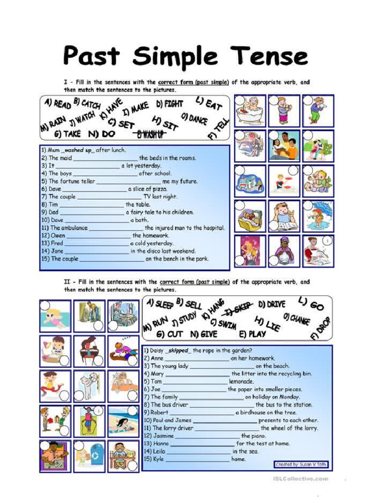 Grammar Worksheet Simple Past | PDF