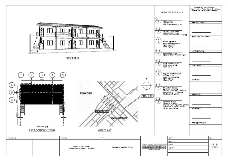 Proposed Two-Storey Building Plans | PDF | Real Estate | Architectural ...