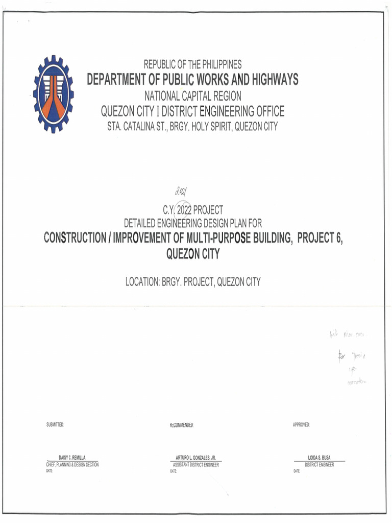 Detailed Eng'g Design Plan For Multi-Purpose Project 6 | PDF