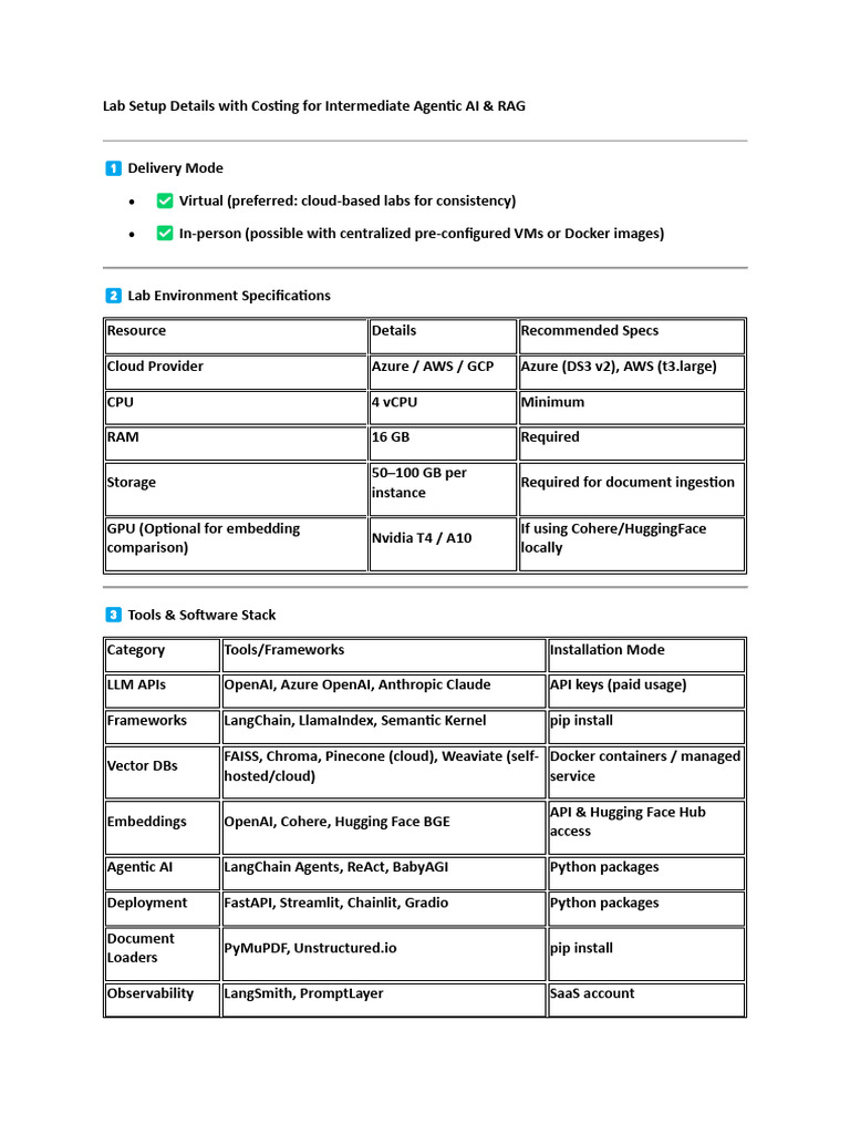 Lab Setup Details For Intermediate Agentic AI | PDF | Cloud Computing | Virtual Machine