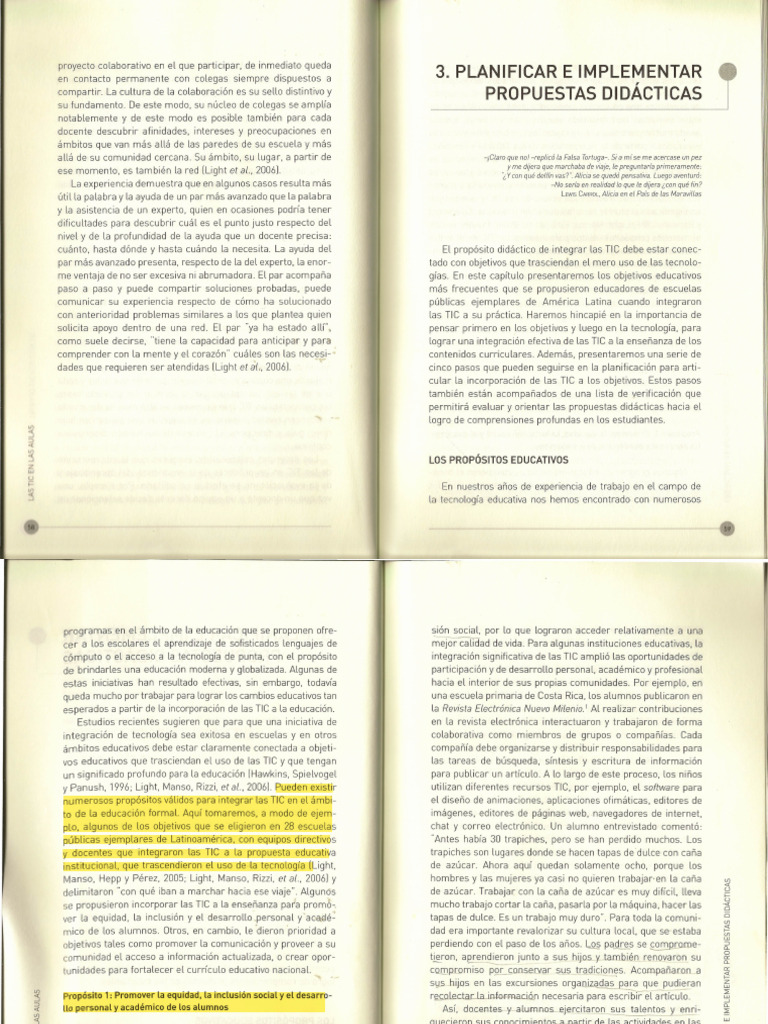 Planificar e Implementar Propuestas Didacticas Con TIc 2 | PDF | Tecnología de información y ...