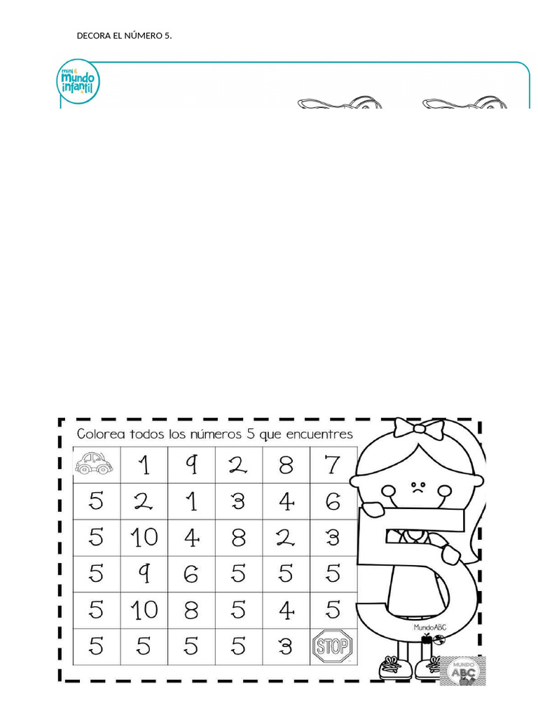 Decora El Número 5 | PDF